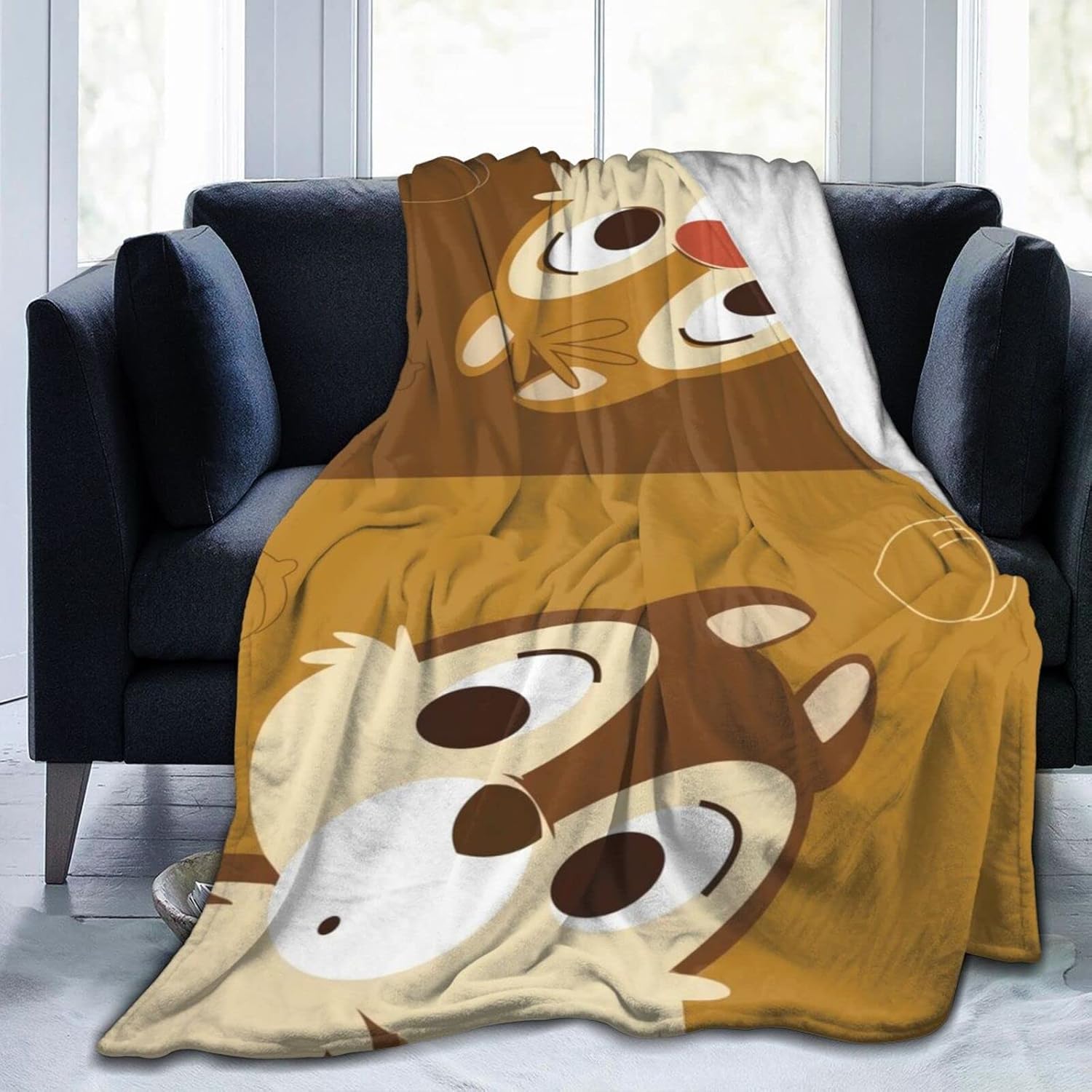 Chip and Dale Fleece Throw Blankets, Super Soft Flannel Cozy Blankets ...