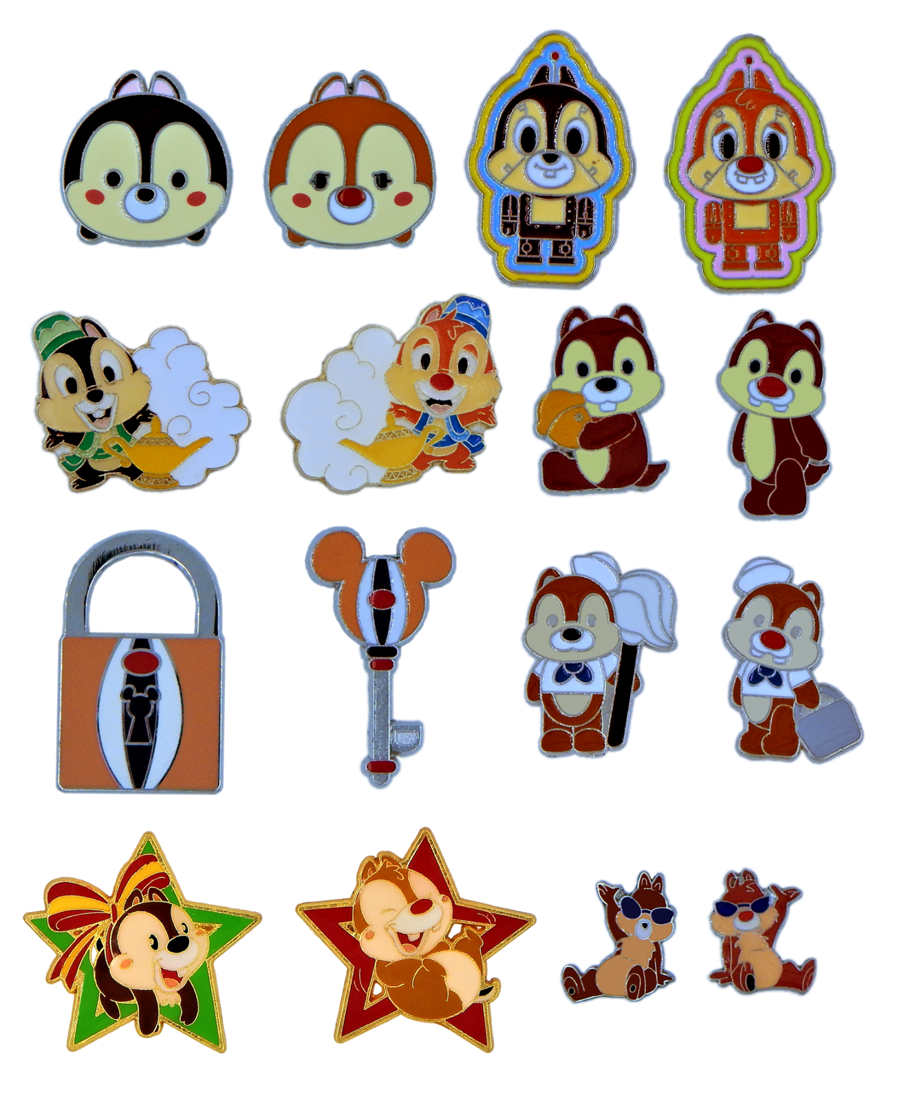 Chip & Dale Twin Themed 6 Disney Trading Pins ~ Randomly Assorted ...