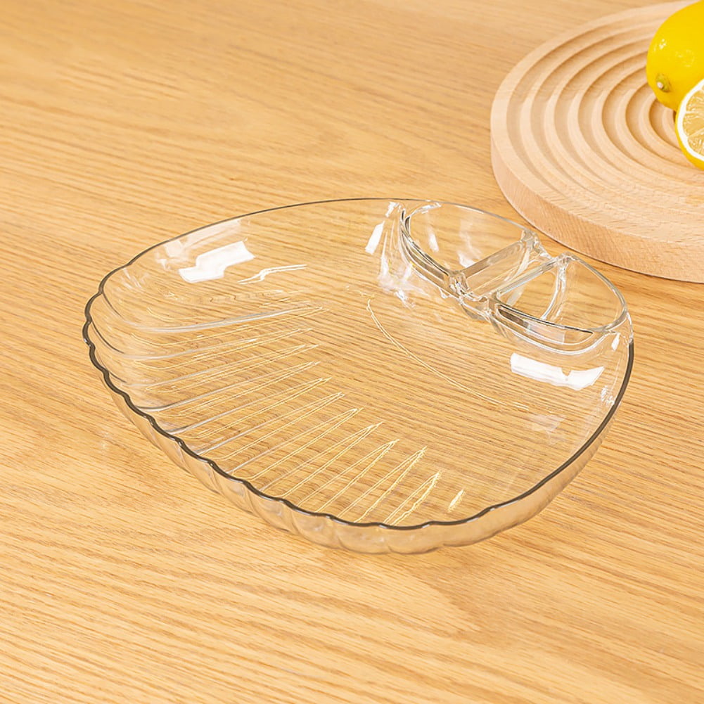 Chip and Dip Serving Platter, 1 Pcs Divided Party Trays 9.3'' x 8.1 ...