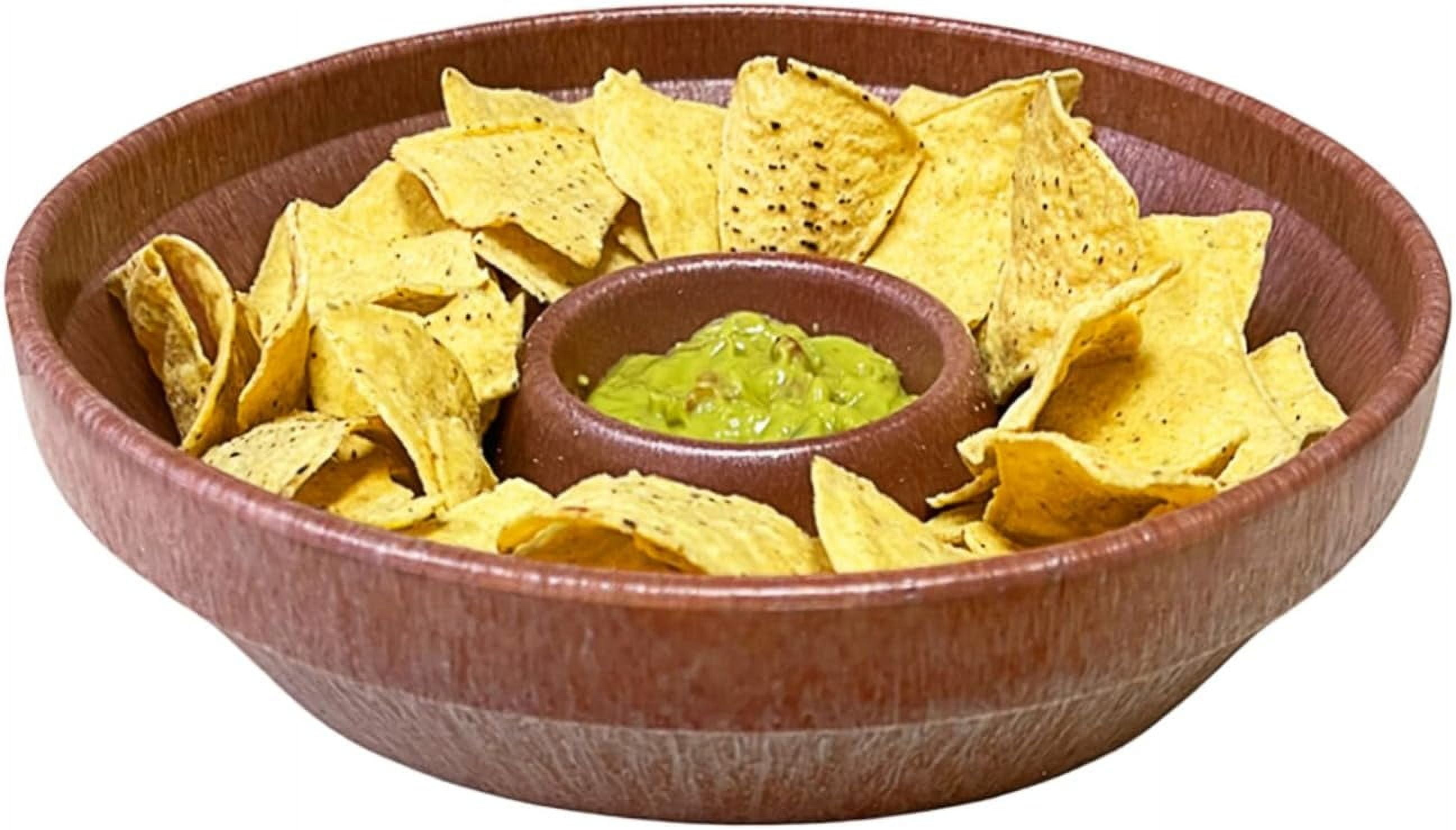 Chip and Dip Serving Tray -10in Dipping Sauce and Chip all in one Bowl ...