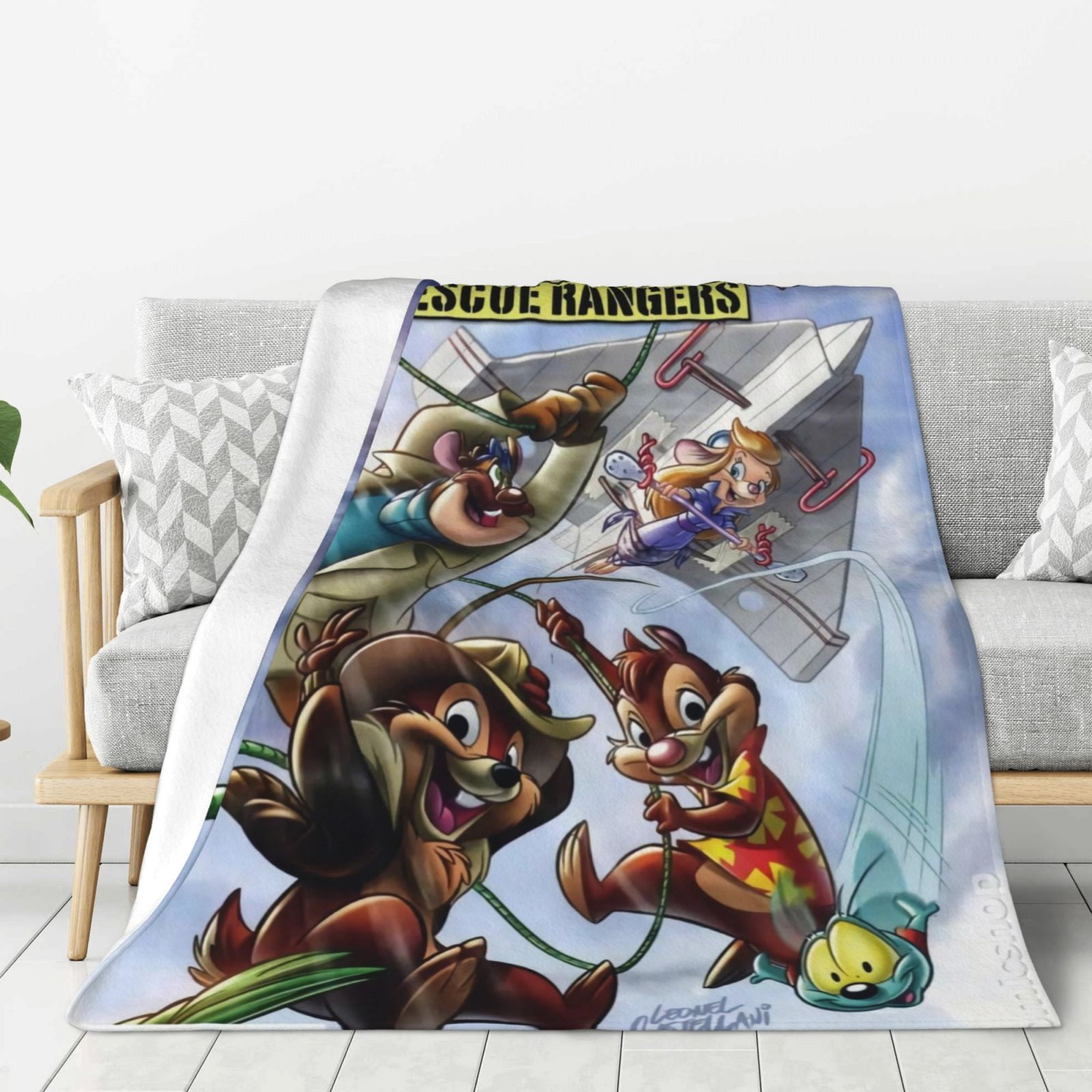 Chip 'N Dale Rescue Rangers Group Shot Poster Blanket for Couch,Super ...