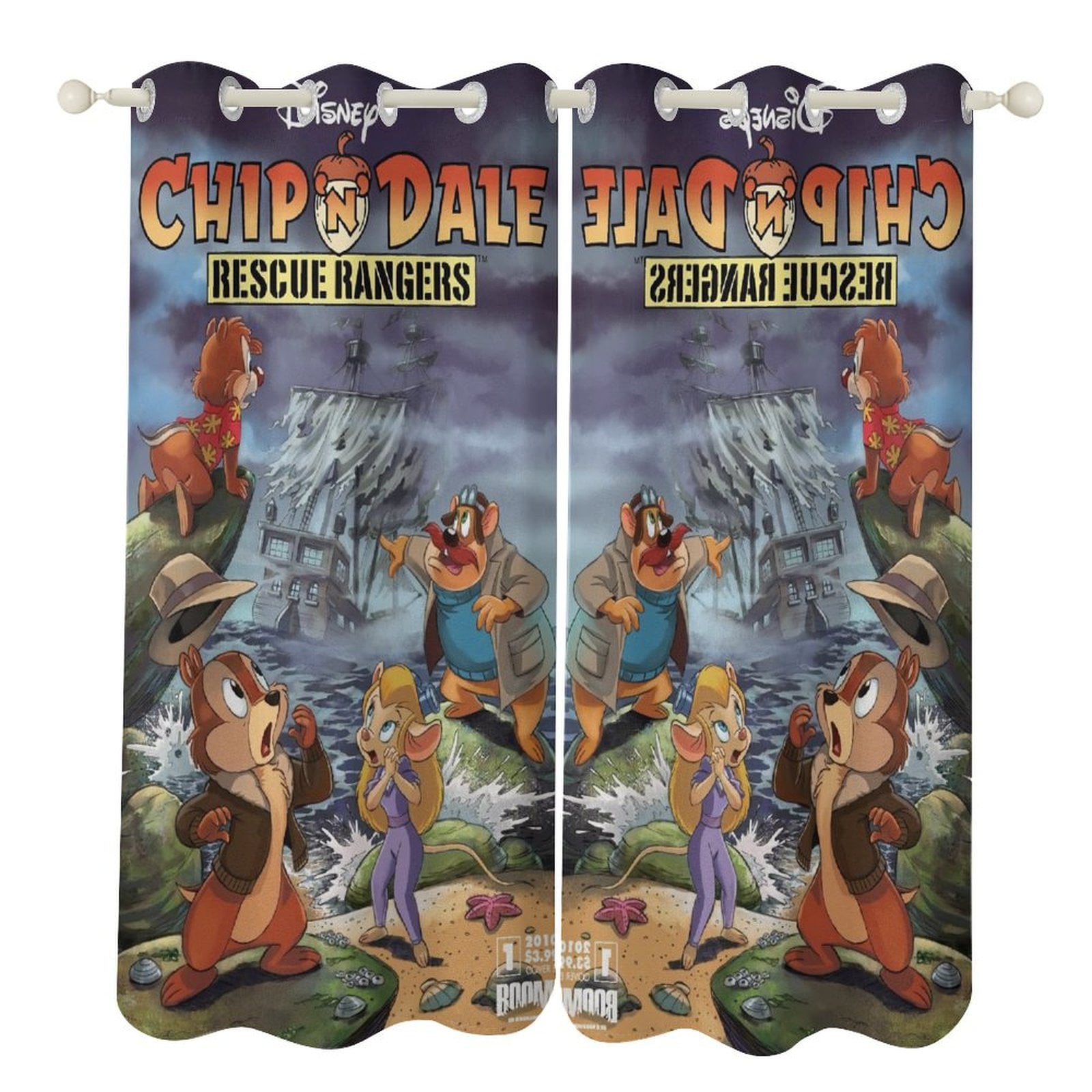 Chip 'N Dale Rescue Rangers Group Shot Poster Curtains 84 Inch,Blackout ...