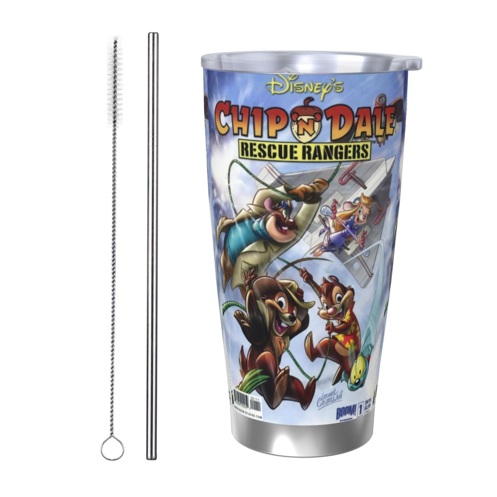 Chip 'N Dale Rescue Rangers Group Shot Poster Kids Water Bottle with ...