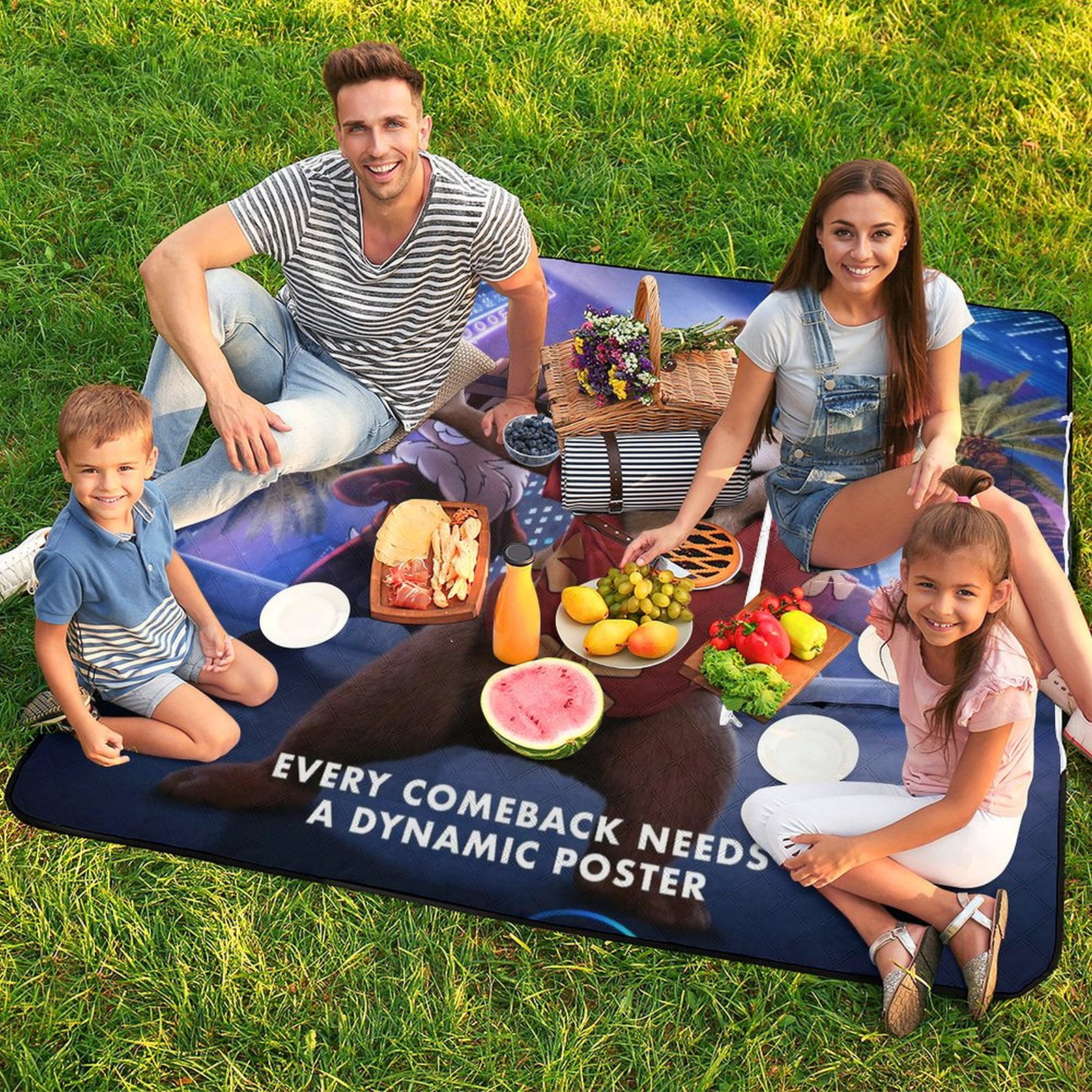 Chip 'N Dale Rescue Rangers Group Shot Poster Picnic Blanket,Foldable ...