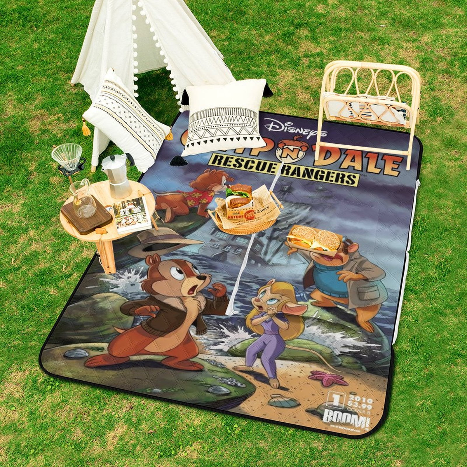 Chip 'N Dale Rescue Rangers Group Shot Poster Picnic Blankets,59x39 ...