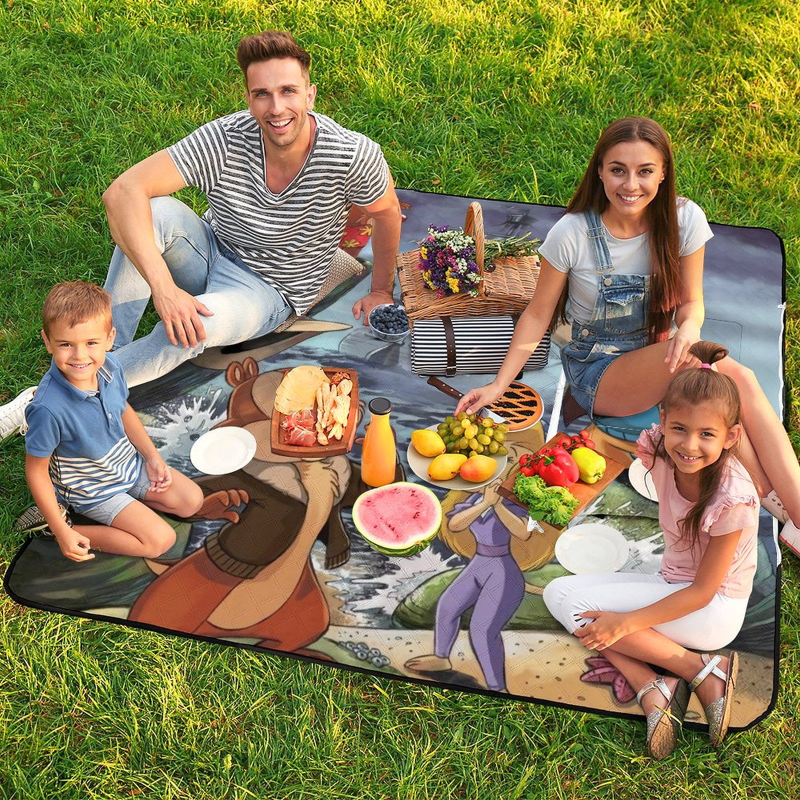 Chip 'N Dale Rescue Rangers Group Shot Poster Picnic Blankets,59x59 ...