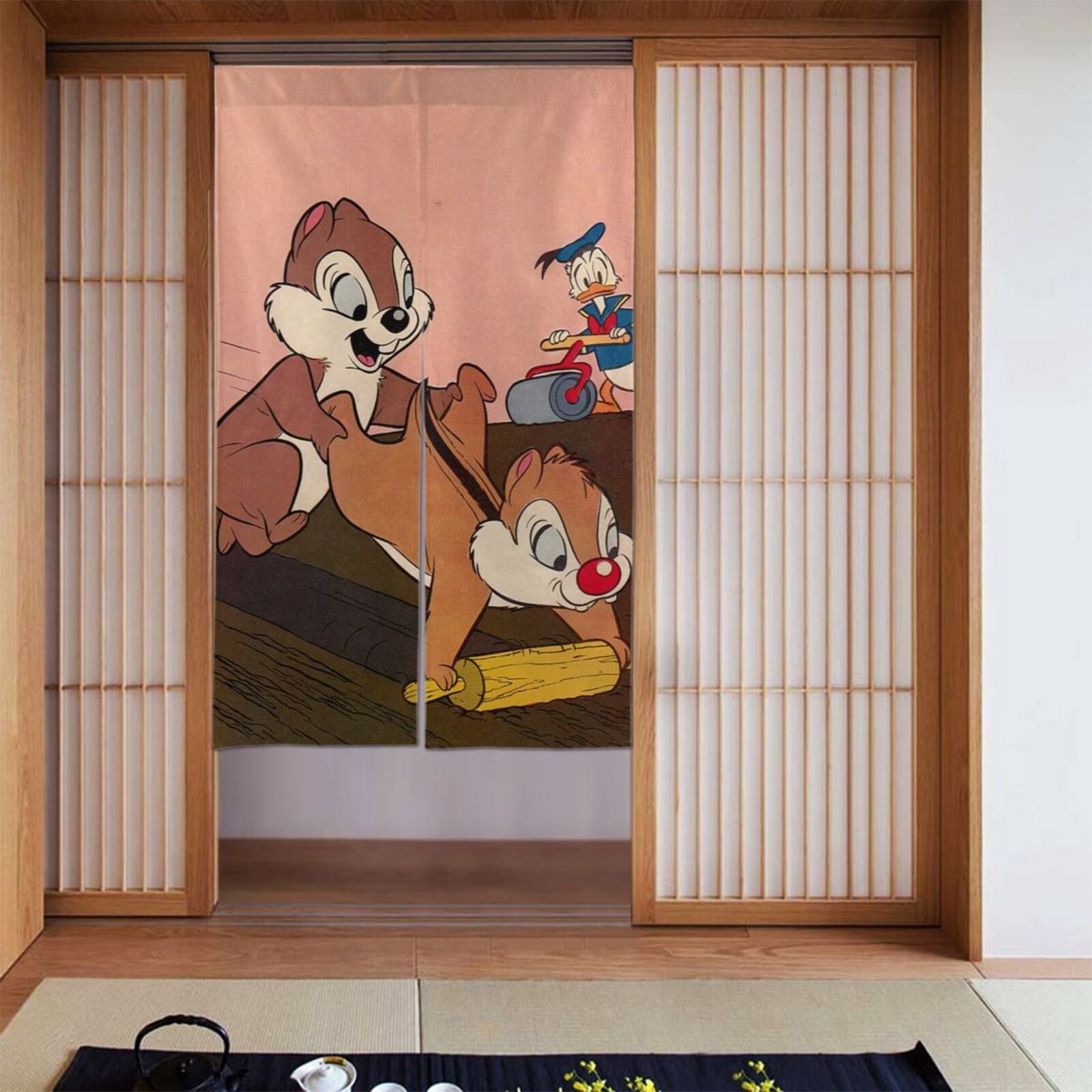 Chip 'N' Dale Split Doorway Curtain, 2 Panel Privacy Partition Divider ...
