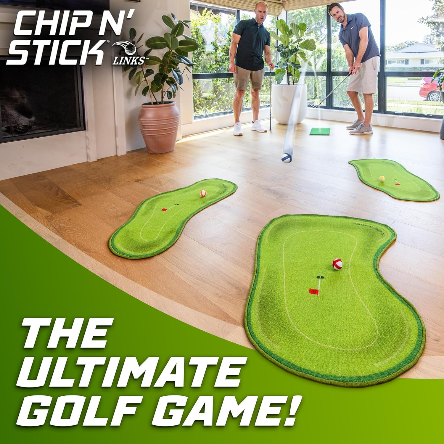 Chip N' Stick Links - Indoor & Outdoor Golf Game with Sticky Balls and ...