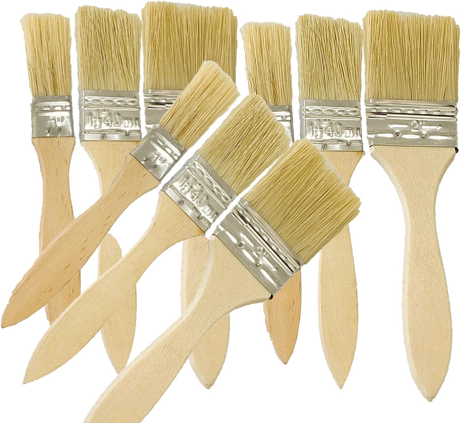 Chip Paint Brushes (15 Pack) - 5.08, 3.81 and 2.54cm (2, 1.5, and 1 ...