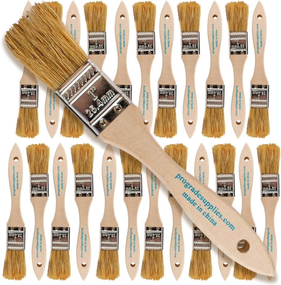 - Chip Paint Brushes - 24 Ea 1 Inch Chip Paint Brush Light Brown ...
