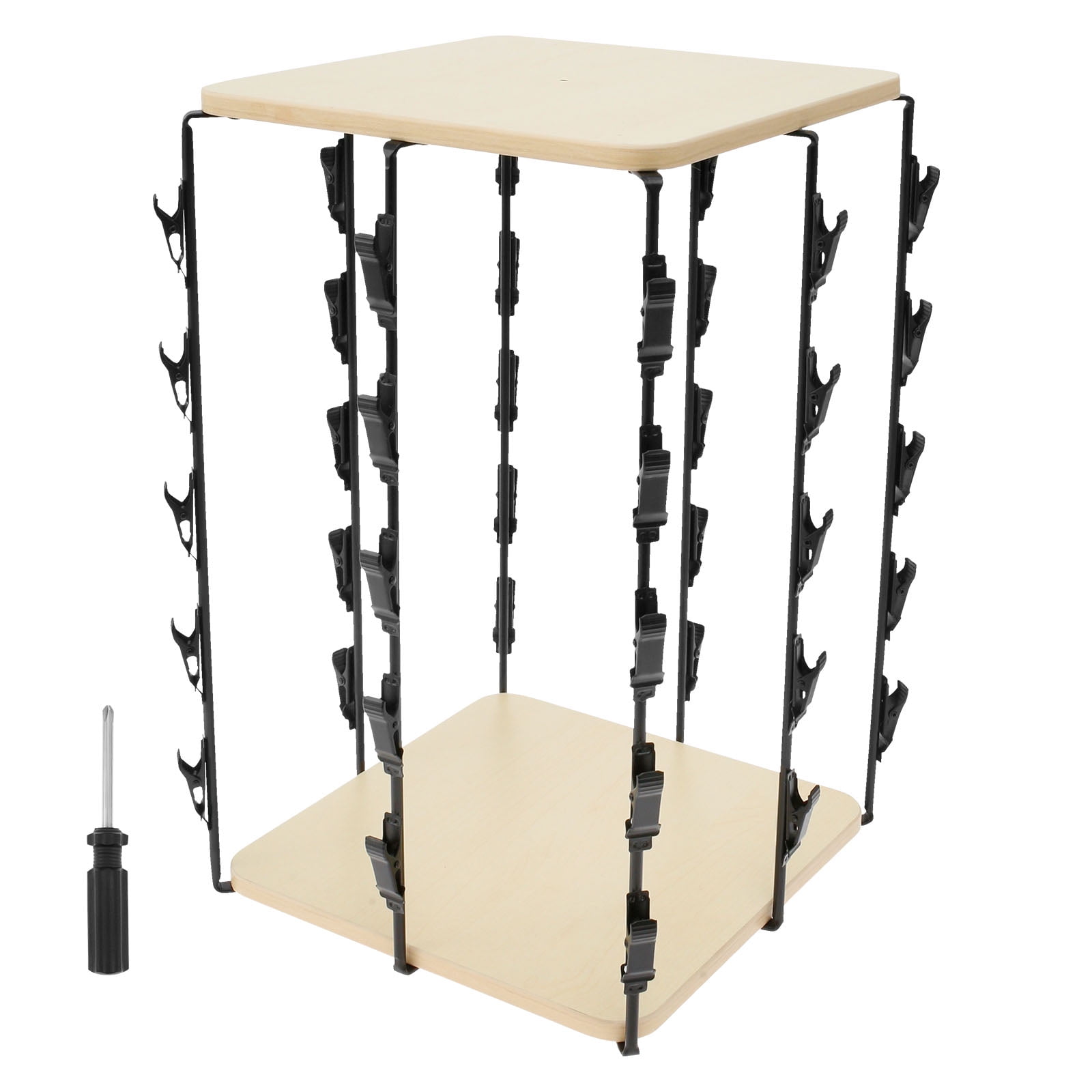 Chip Rack Display Stand 8 Rows 360° Rotation Chip Display Rack 40 Clips ...