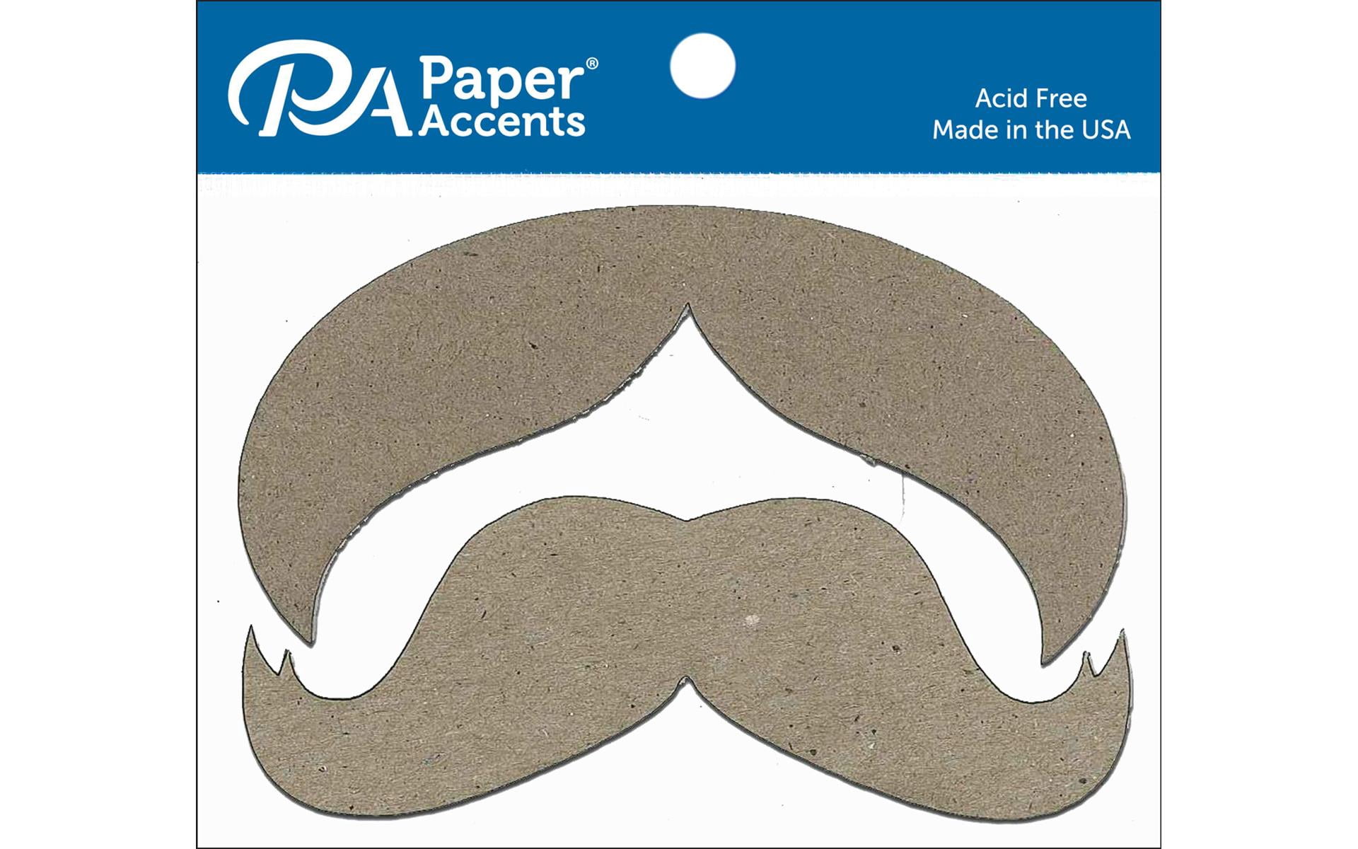 Chip Shape 8pc Mustache #1 Natural - Walmart.com