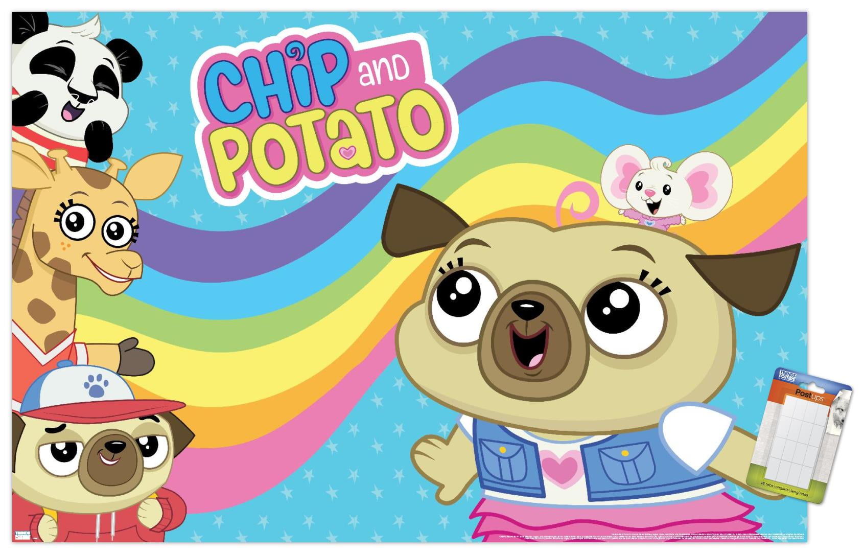 Chip and Potato - Rainbow Wall Poster, 14.725" x 22.375" - Walmart.com