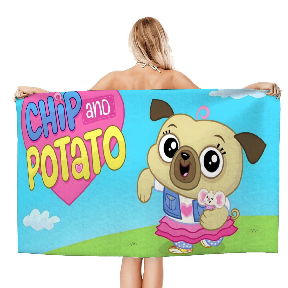 Chip and Potato-theme Gifts Quick-dry Beach Towel for Women Girl ...