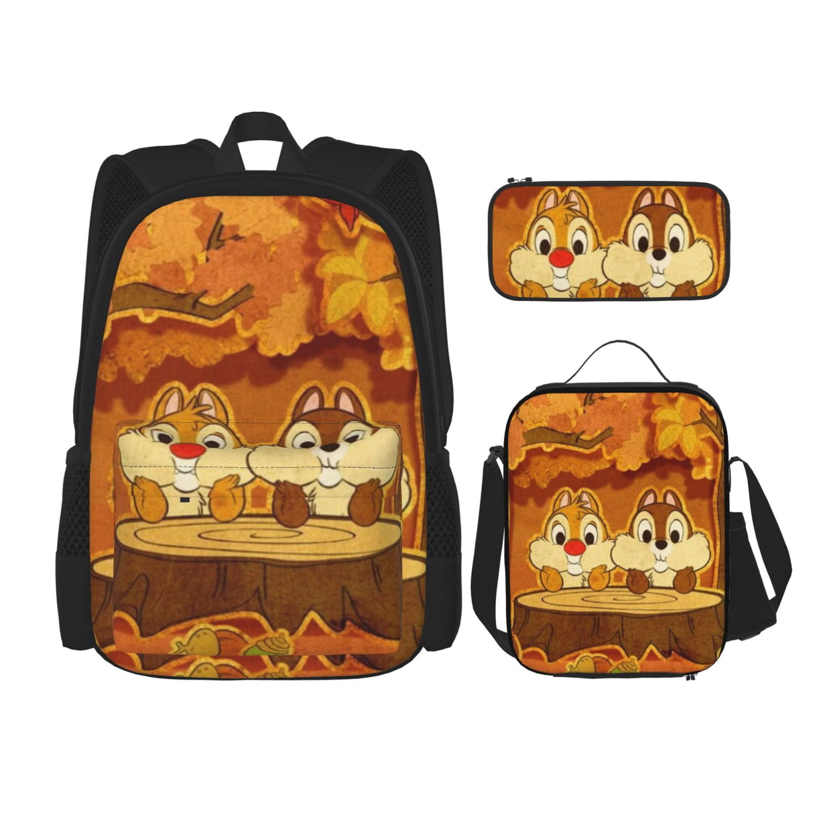 Chip 'n Dale Rescue Rangers Backpack Lunch Bag Pen Bag for Trips ...