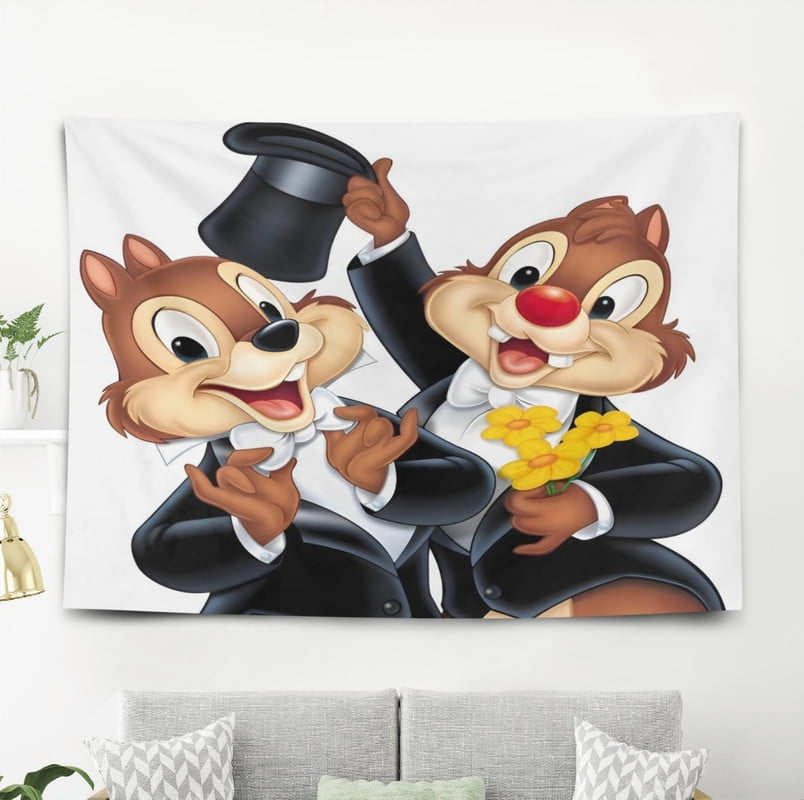 Chip 'n' Dale（Rescue Rangers） pattern wall hanging 50*60 inches high ...