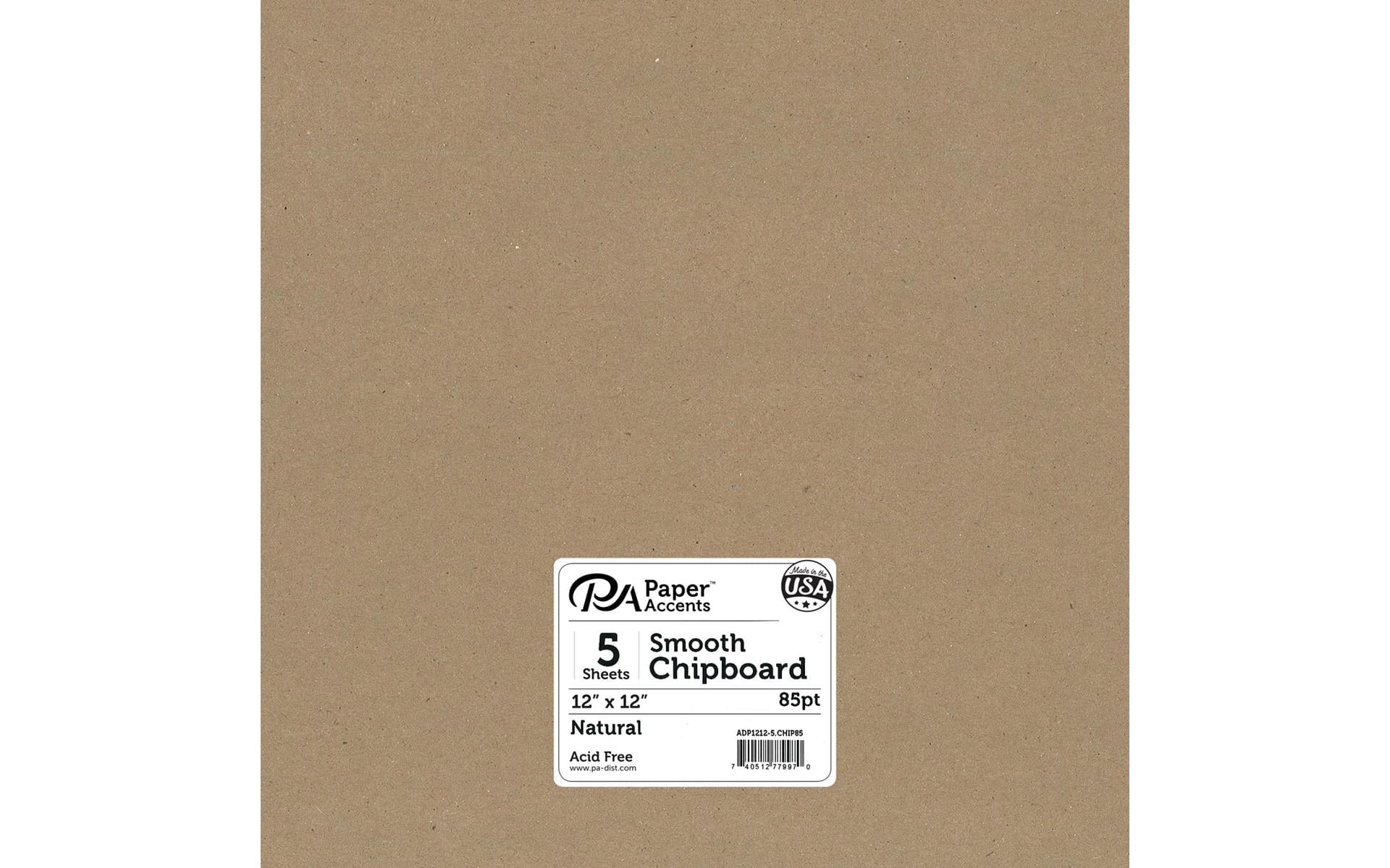 Chipboard 12x12 2X Heavy 85pt Natural 5pc - Walmart.com