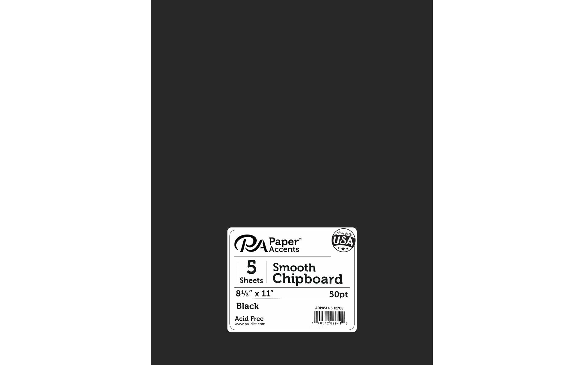 Chipboard 8.5x11 1X Heavy 50pt Black 5pc - Walmart.com