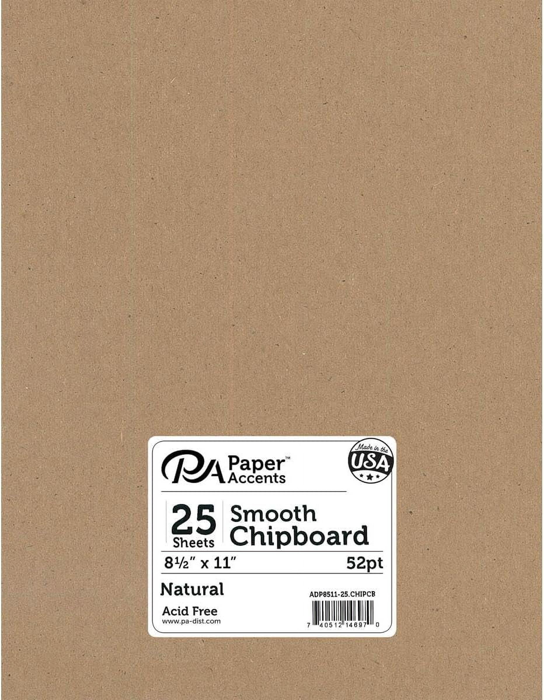 Chipboard 8.5x11 1X Heavy 52pt 25pcPk Natural - Walmart.com