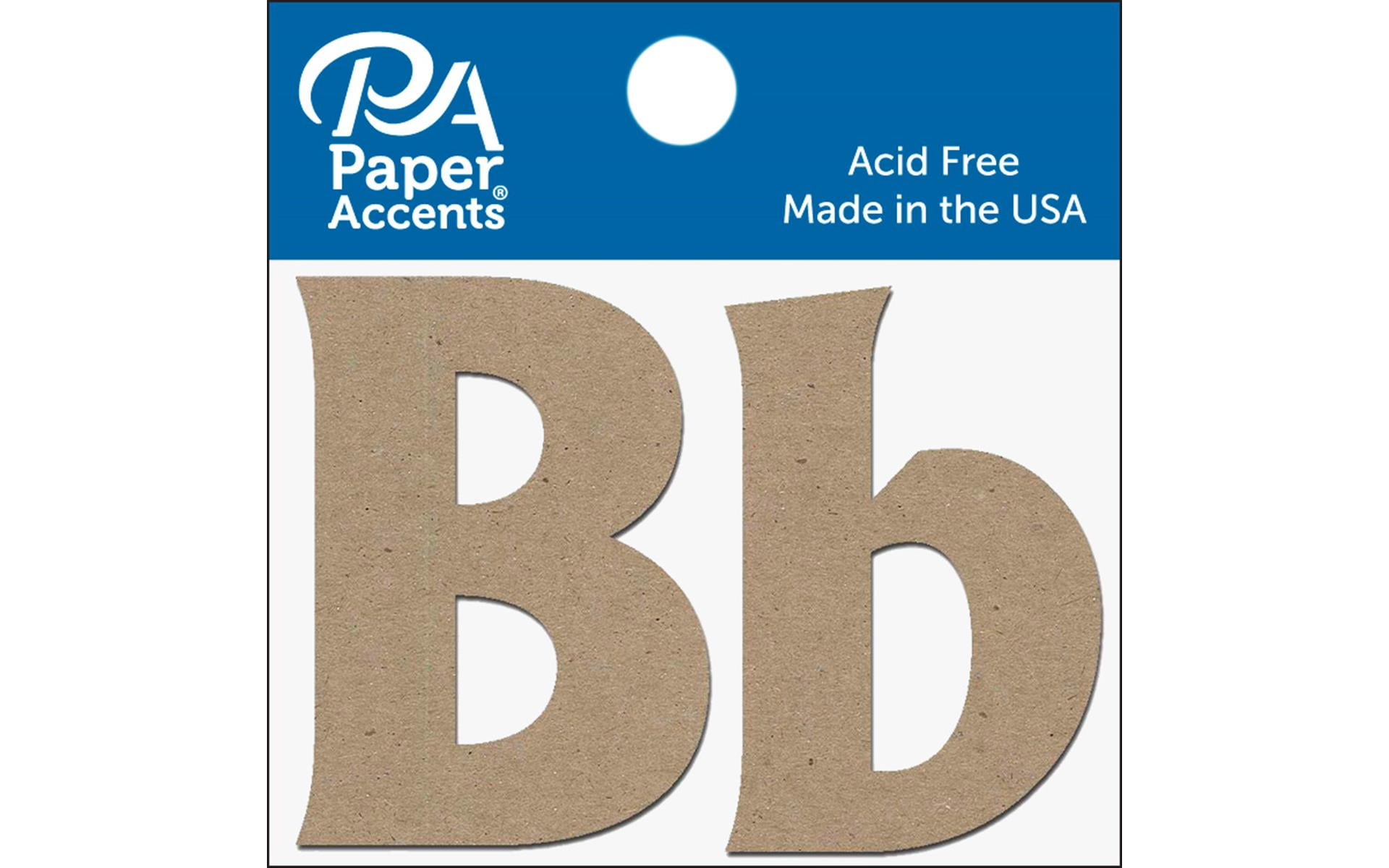 Chipboard Letter 2" Bb 2pc Natural - Walmart.com