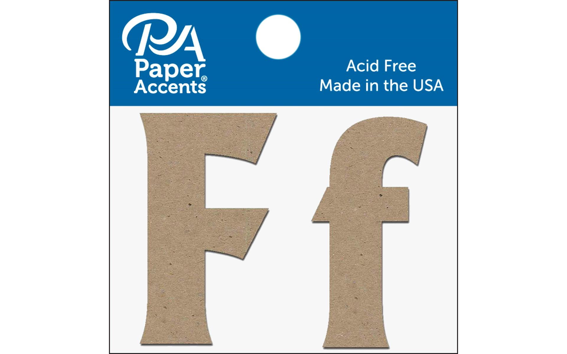 Chipboard Letter 2" Ff 2pc Natural - Walmart.com