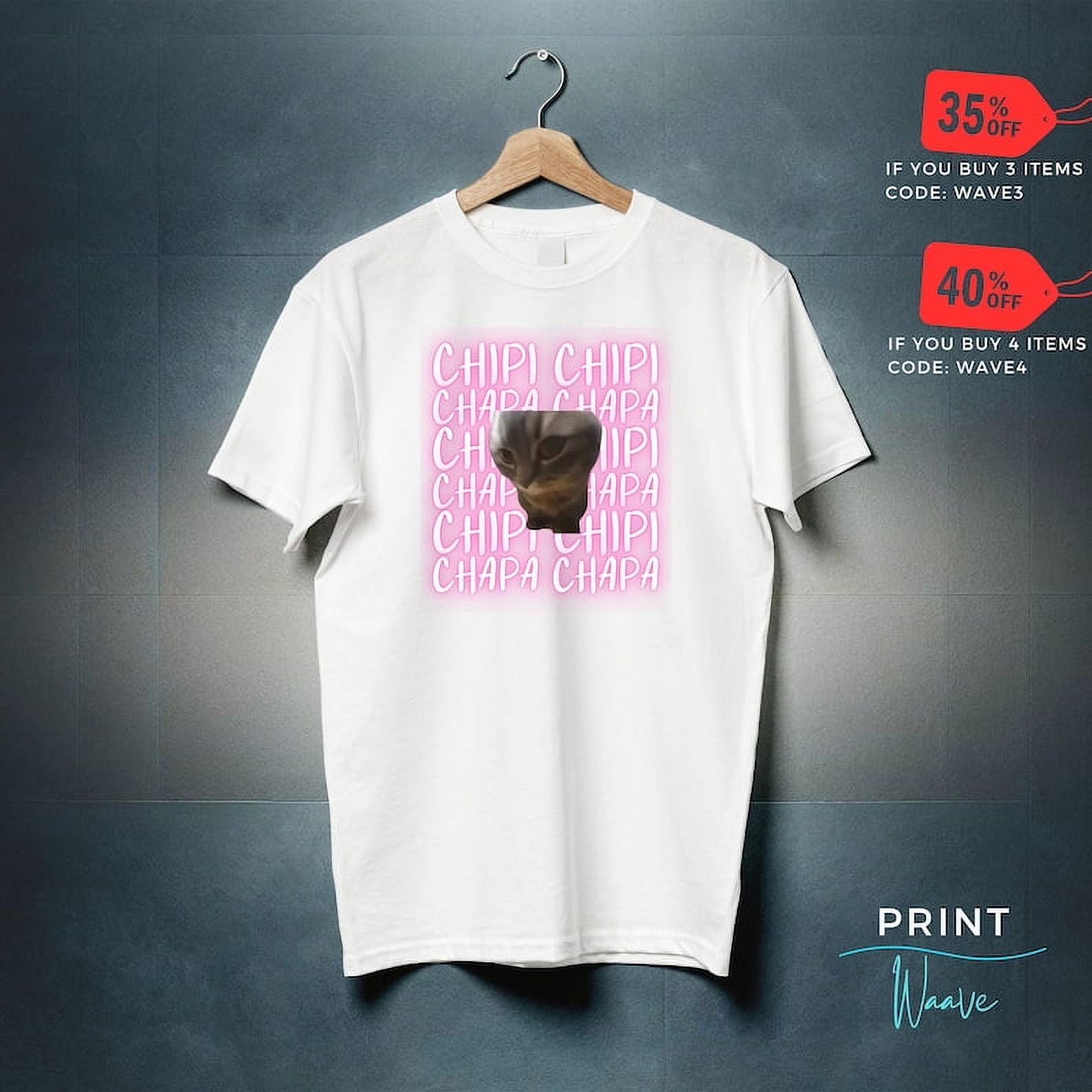 Chipi Chipi Chapa Chapa Dubi Dubi Cat Meme T Shirt, Chippi Chappa ...