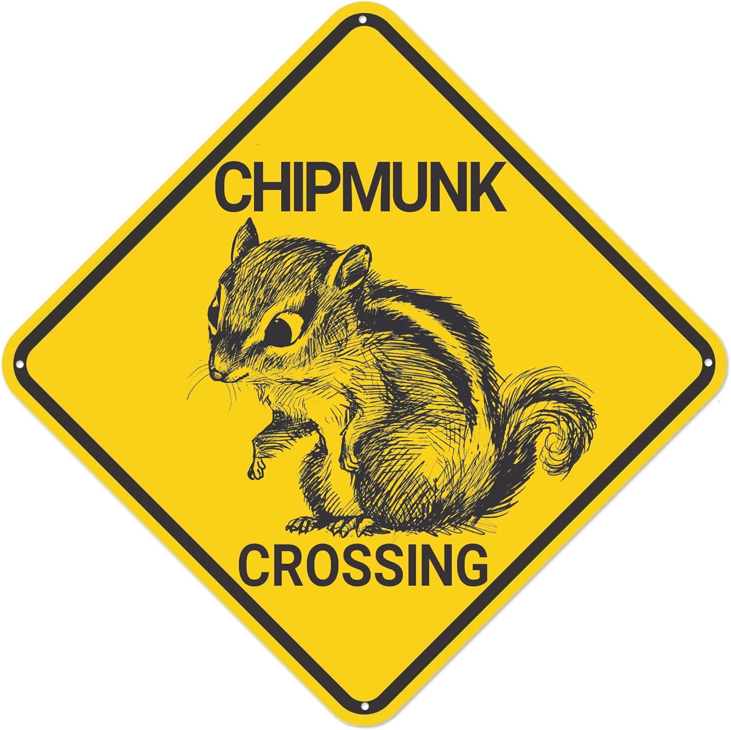 Chipmunk Crossing Sign Warning Sign, Chipmunk Sign Chipmunk Decor ...