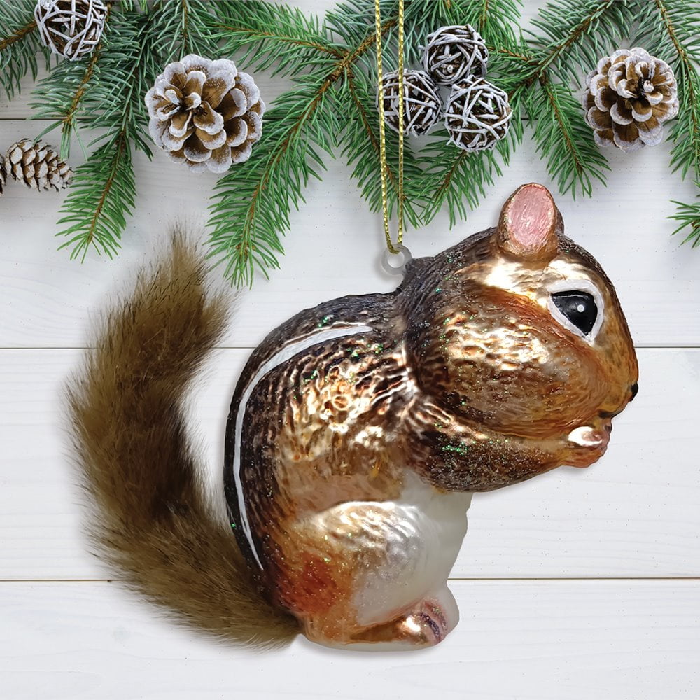 Chipmunk Glass Christmas Tree Ornament - Walmart.com