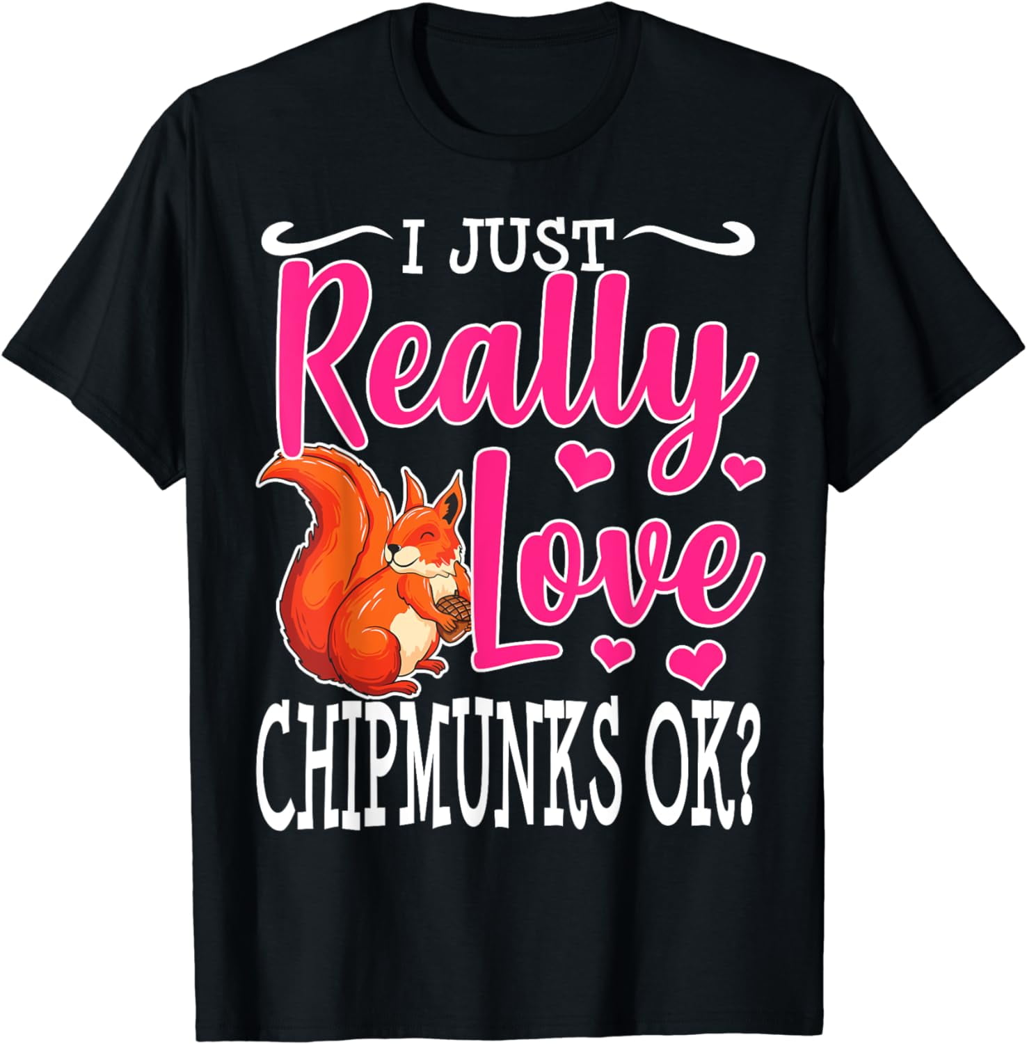 Chipmunk Lover Funny Animal Fan Christmas Gift T-Shirt - Walmart.com