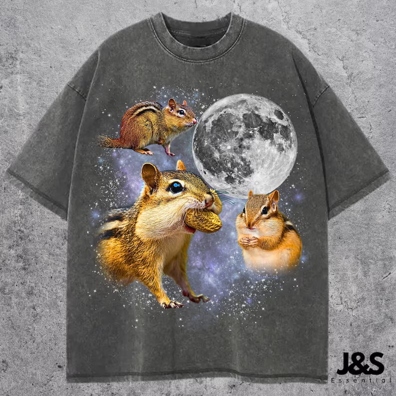 Chipmunk Moon Animal Nature Wildlife T-Shirt - Walmart.com
