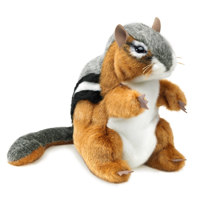 Folkmanis Chipmunk Puppet with Pudgy Cheeks, Signature Stripes and ...