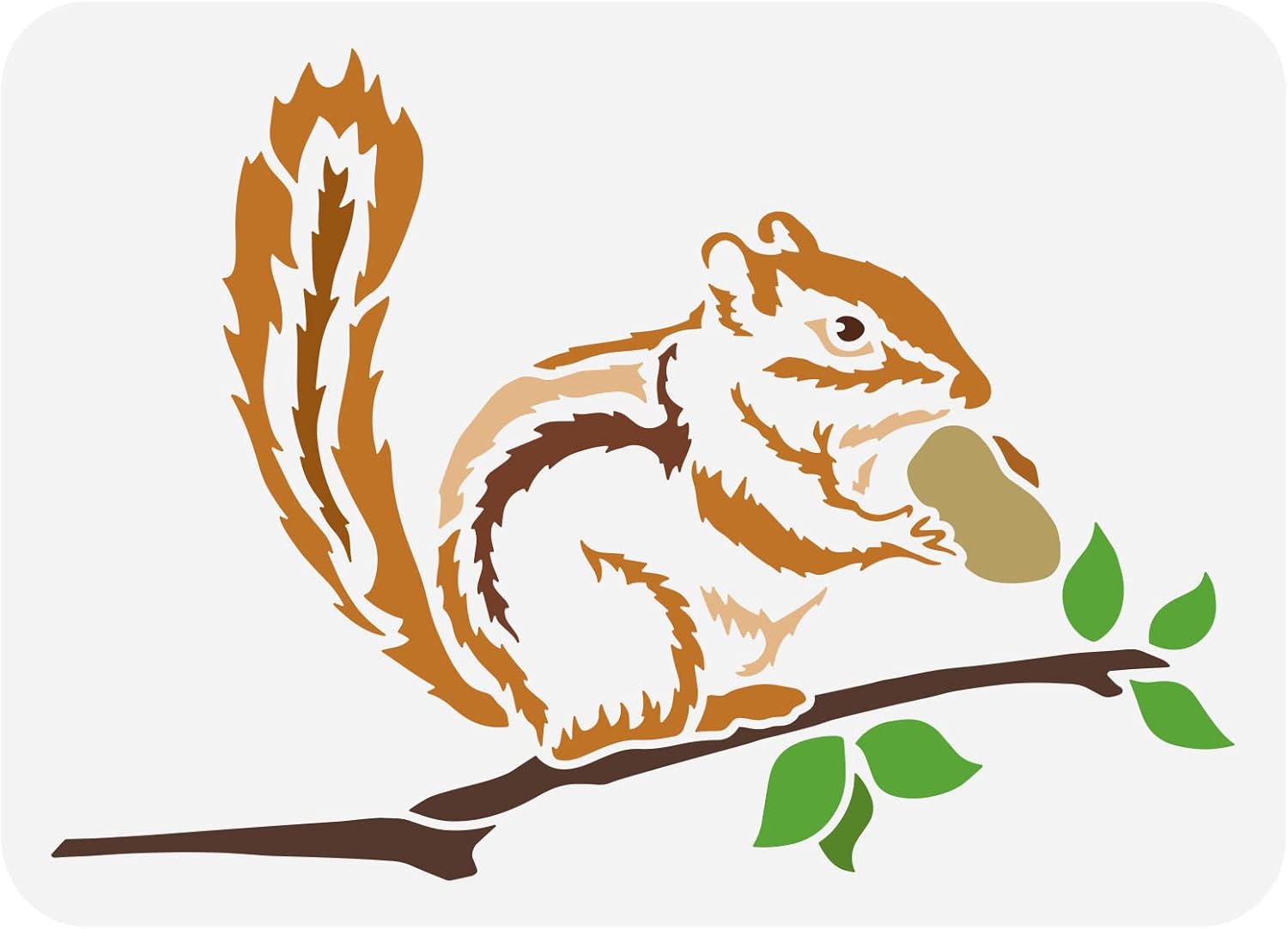 Chipmunk Stencil 8.3x11.7inch Reusable Washable Stencil Cute Chipmunk ...