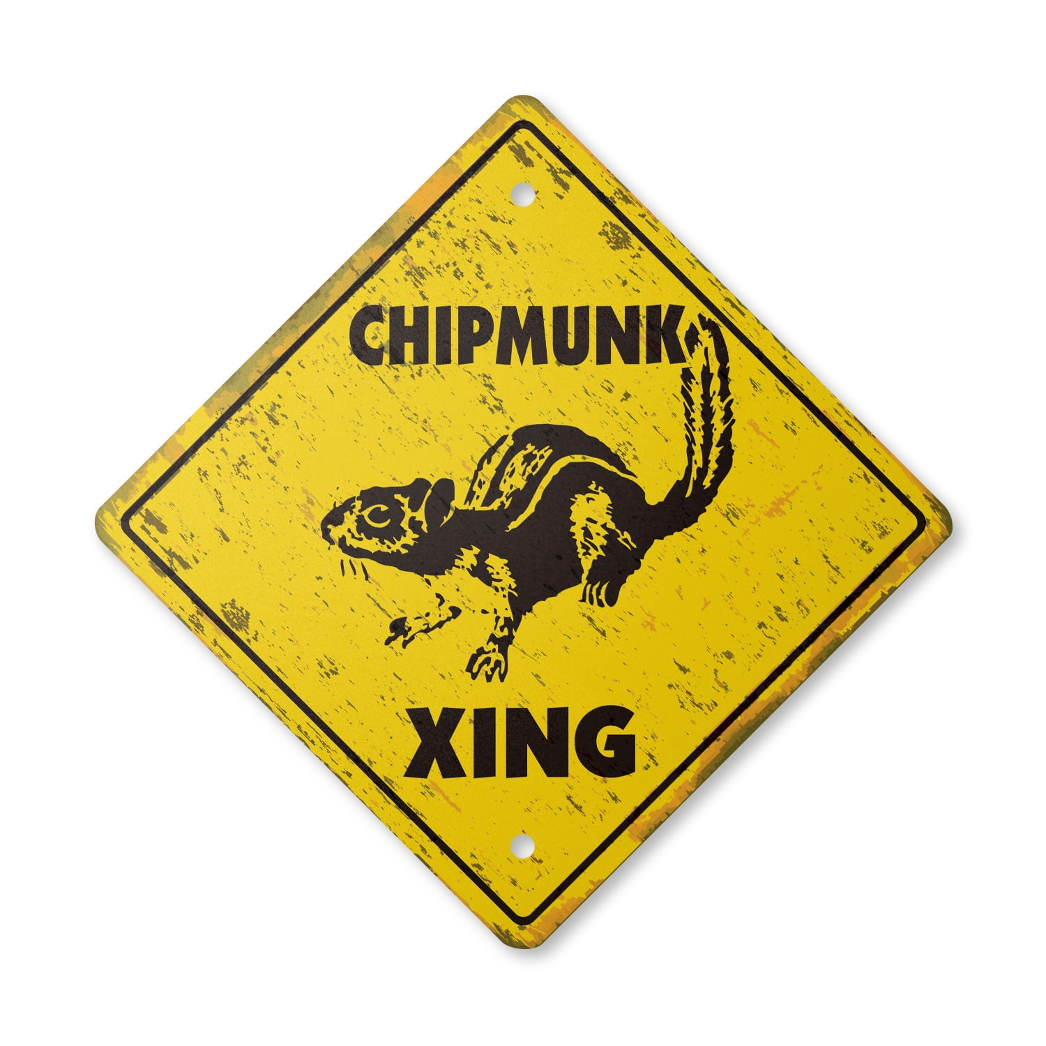 Chipmunk Vintage Crossing Sign Zone Xing | Indoor/Outdoor Plastic | 17 ...