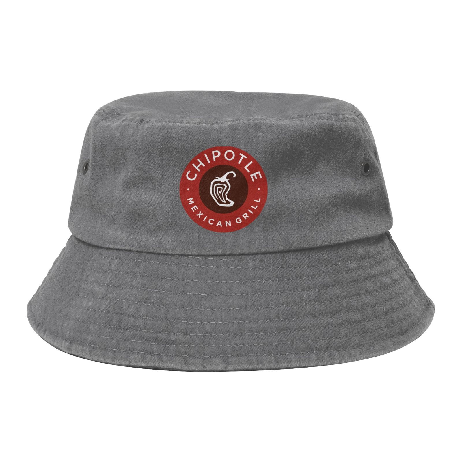 Chipotle Mexican Grill Washed Bucket Hat For Men Women Denim Bucket Hat ...