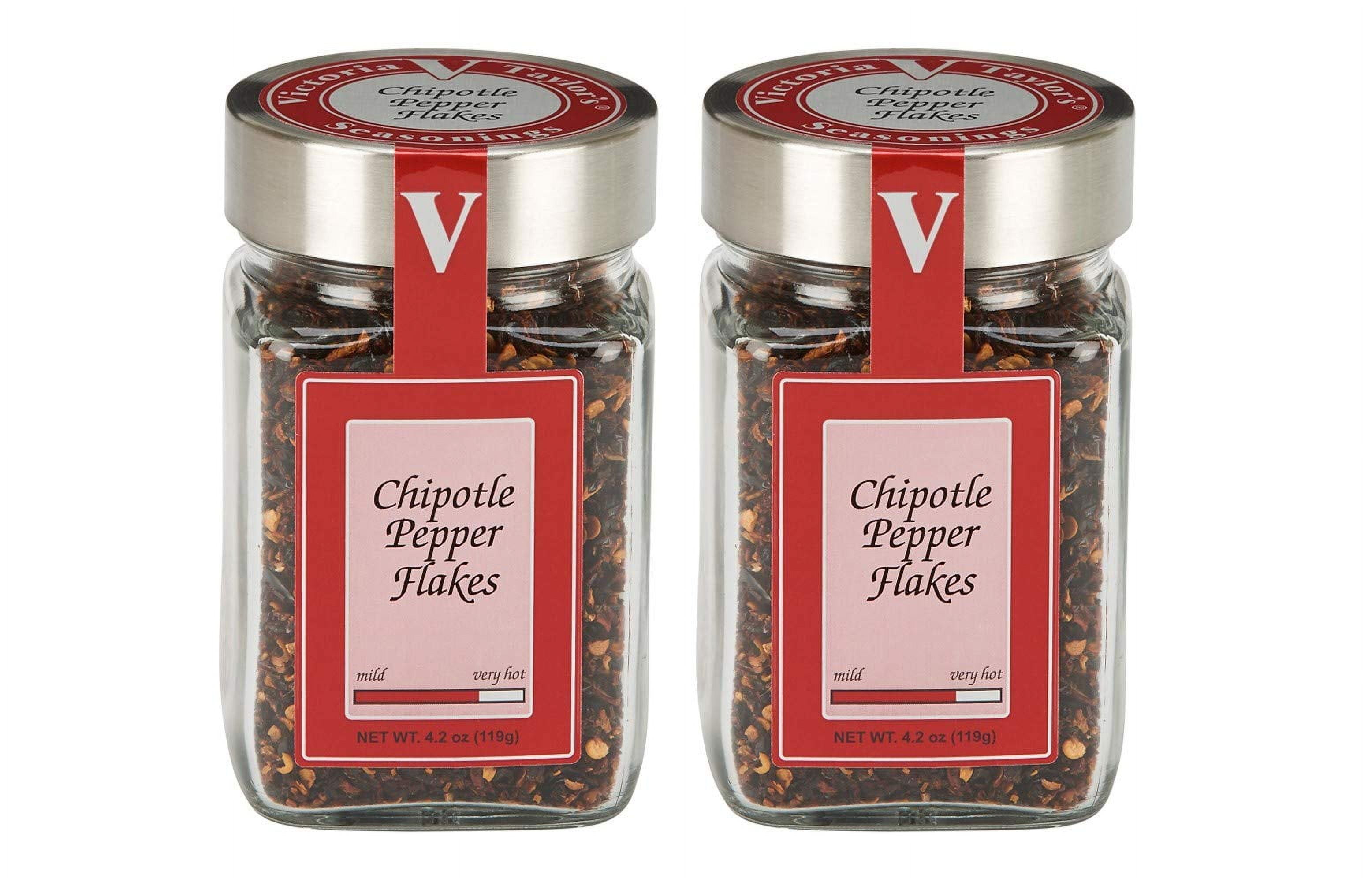 Chipotle Pepper Flakes - TGF4 4.2 oz. Jar (Pack of 2) adds smoky heat ...