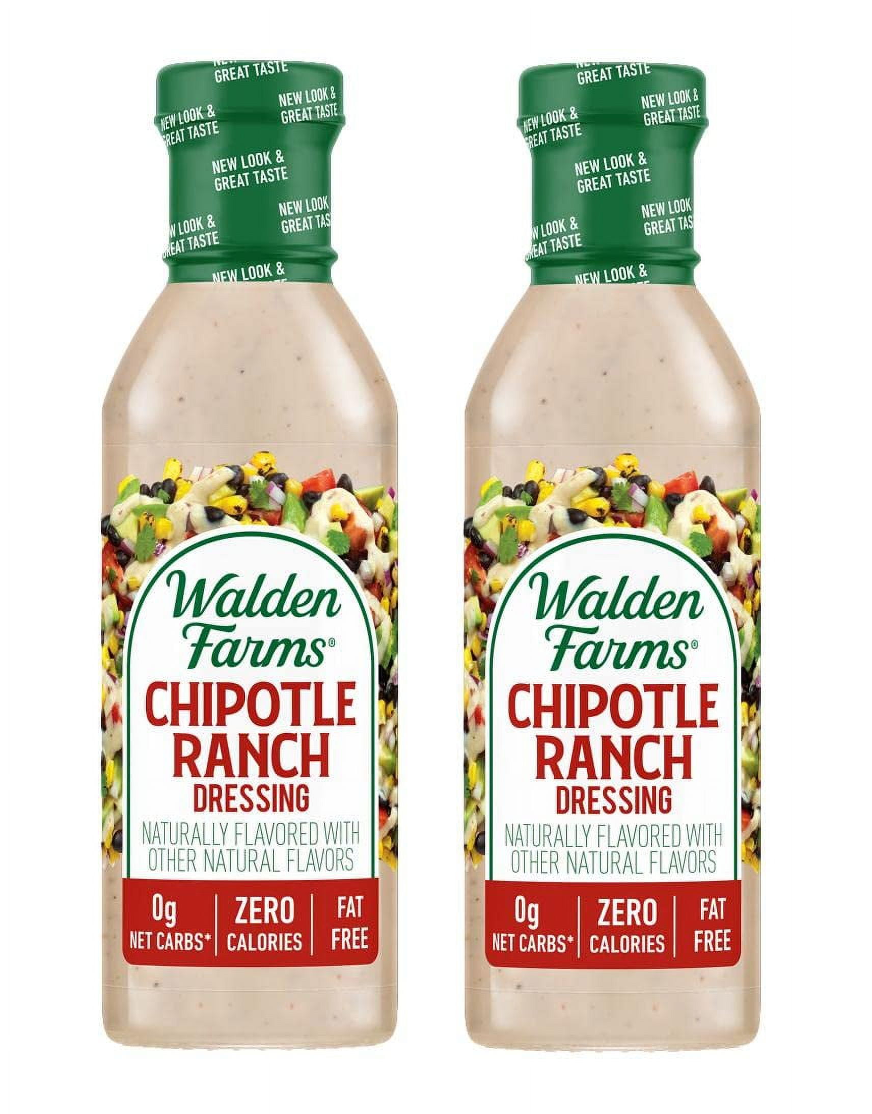 Chipotle Ranch Zero Calorie Dressing 2 Bottles NT.WT 12 Fl.Oz. (355mL ...