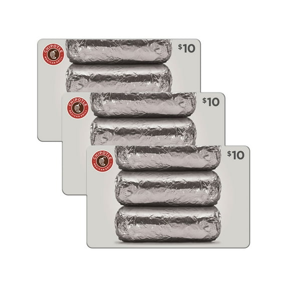 Chipotle $10 eGift Cards [Email Delivery] (3 Pack) - Walmart.com