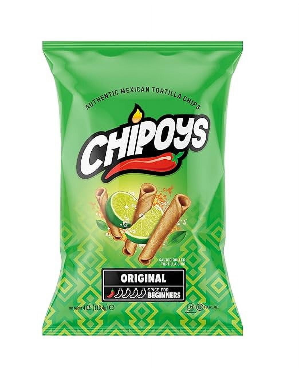 Chipoys Original Lightly Salted with Lime Rolled Corn Tortilla Chips - Walmart.com