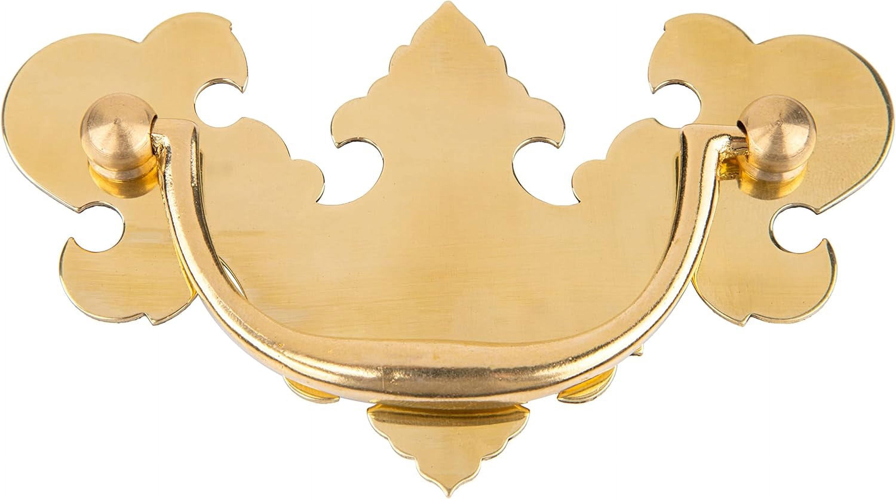 Chippendale Polished Brass Drawer Bail Pull | Centers: 3" | Handle for ...