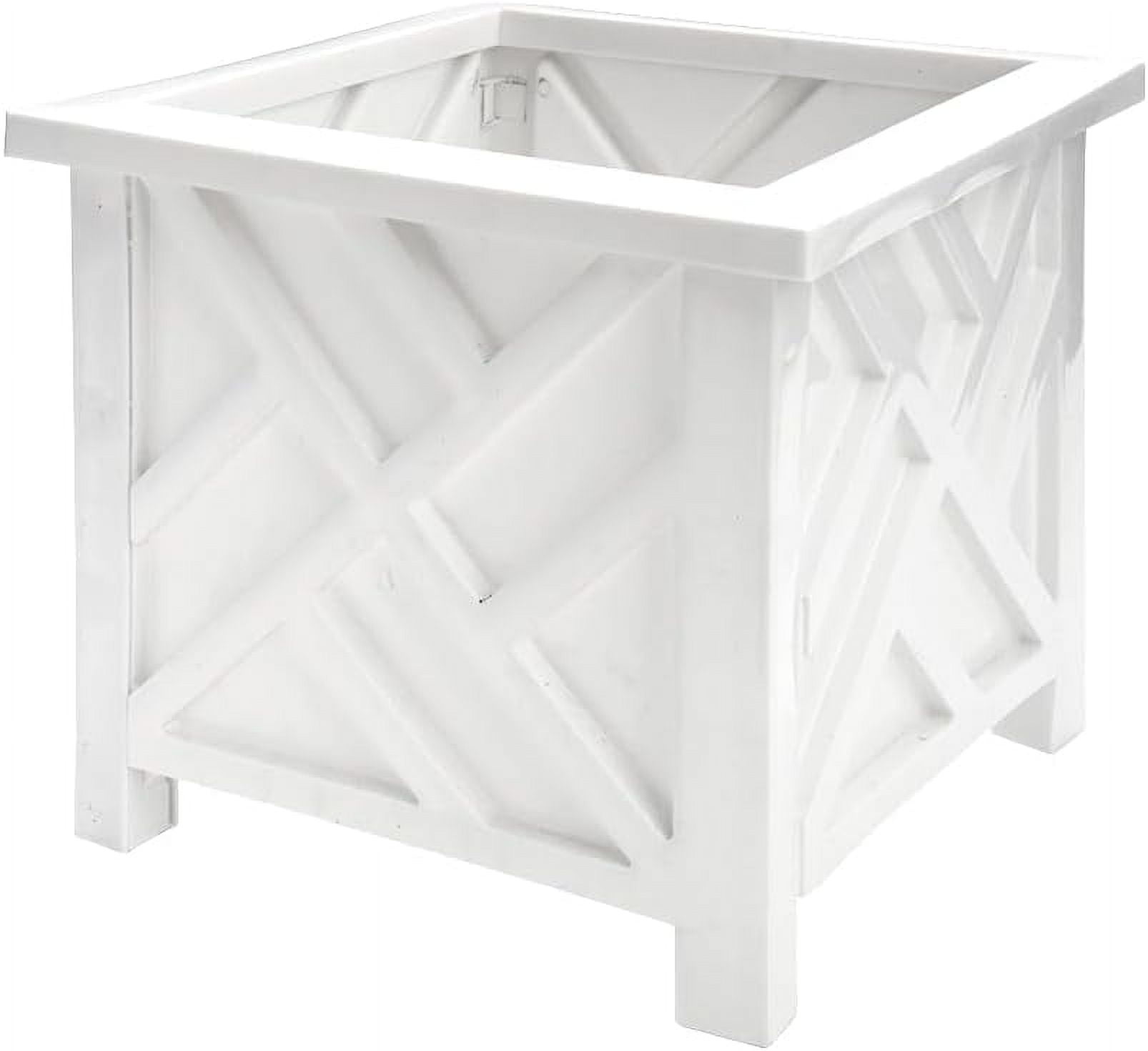 Chippendale Style Planter for Outdoors - Snap Together Design - White ...