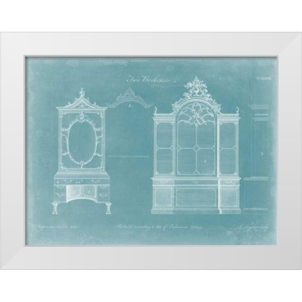 Chippendale, Thomas 32x25 White Modern Wood Framed Museum Art Print ...