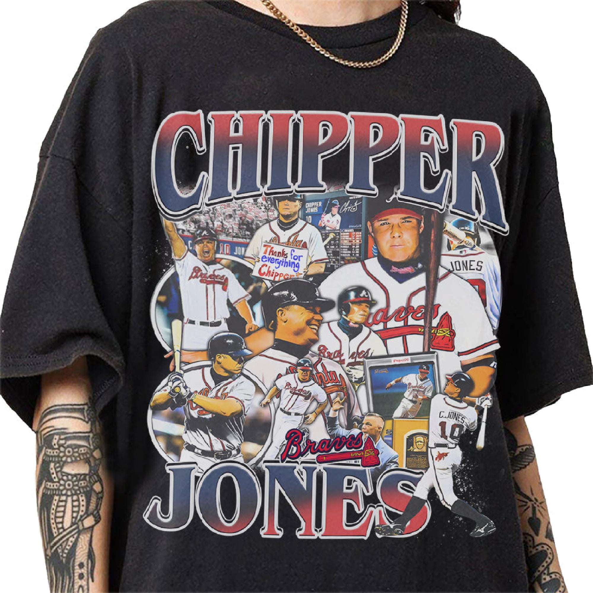 Chipper Jones 90s Vintage Bootleg Style T-Shirt, Classic Retro Graphic ...