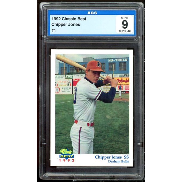 Chipper Jones Rookie Card 1992 Classic Best #1 AGS 9 MINT - Walmart Business Supplies