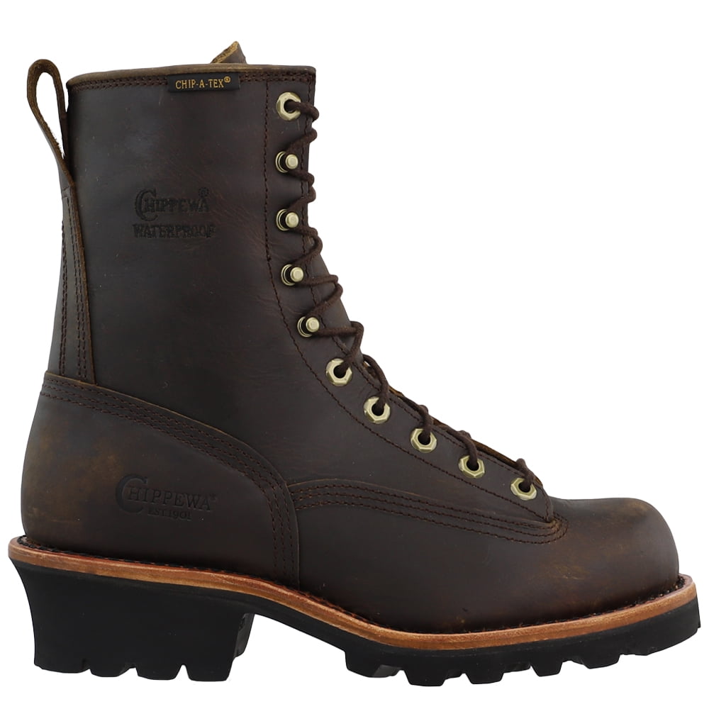 Chippewa Men's Waterproof 8" Logger Boot Plain Toe - 73100 14 EE US ...