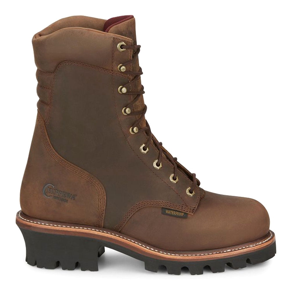 Chippewa Men's Waterproof Logger Work Boot Steel Toe Tan 9.5 EEE US ...