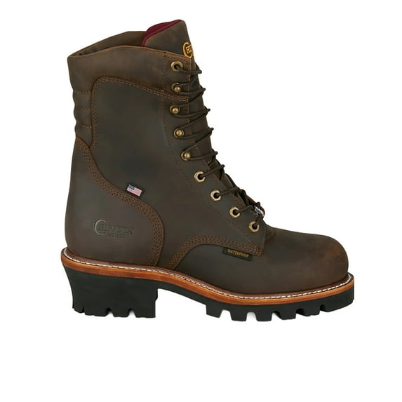 Chippewa Mens Usa Super Logger 8 Inch Waterproof Soft Toe Work Safety ...