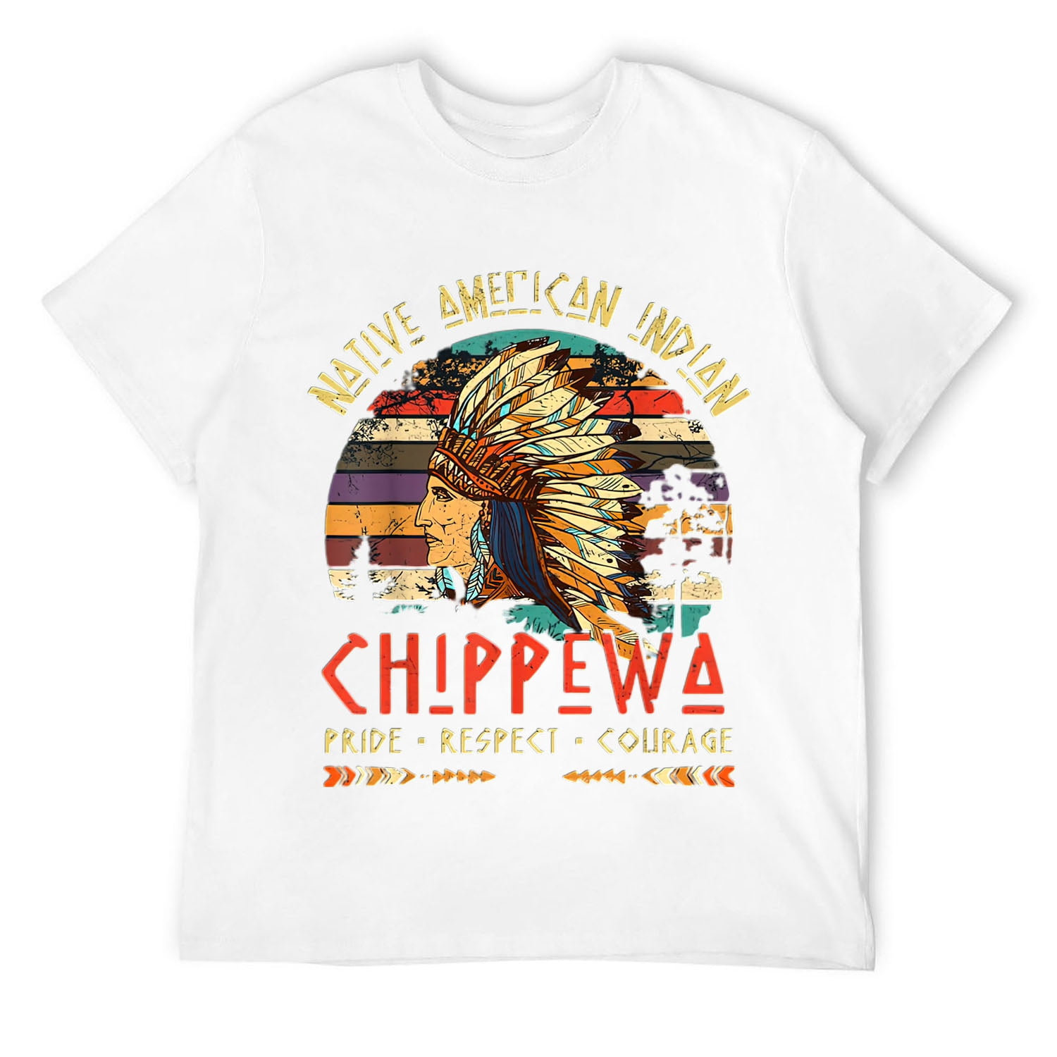 Chippewa Native American Indian Pride Indigenous Tribe T-Shirt ...