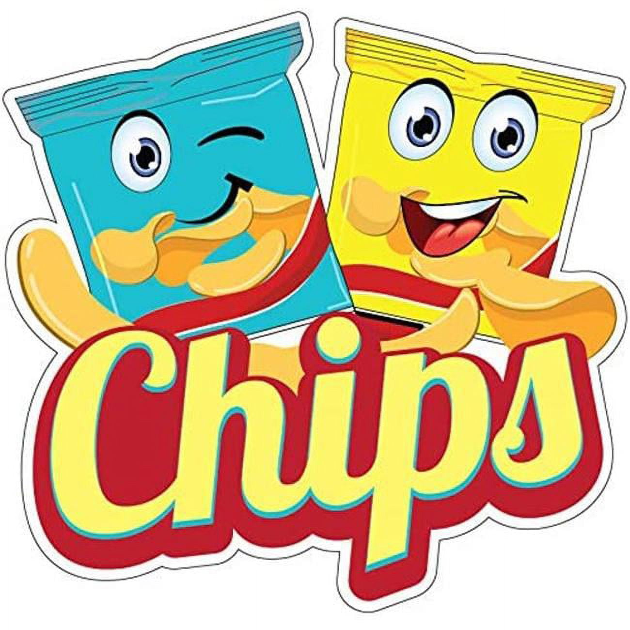 Chips 24 in. Decal Concession Stand Food Truck Sticker - Walmart.com