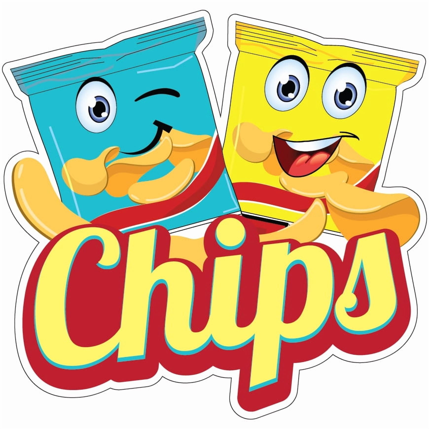 Chips 8" Decal Concession Stand Food Truck Sticker - Walmart.com