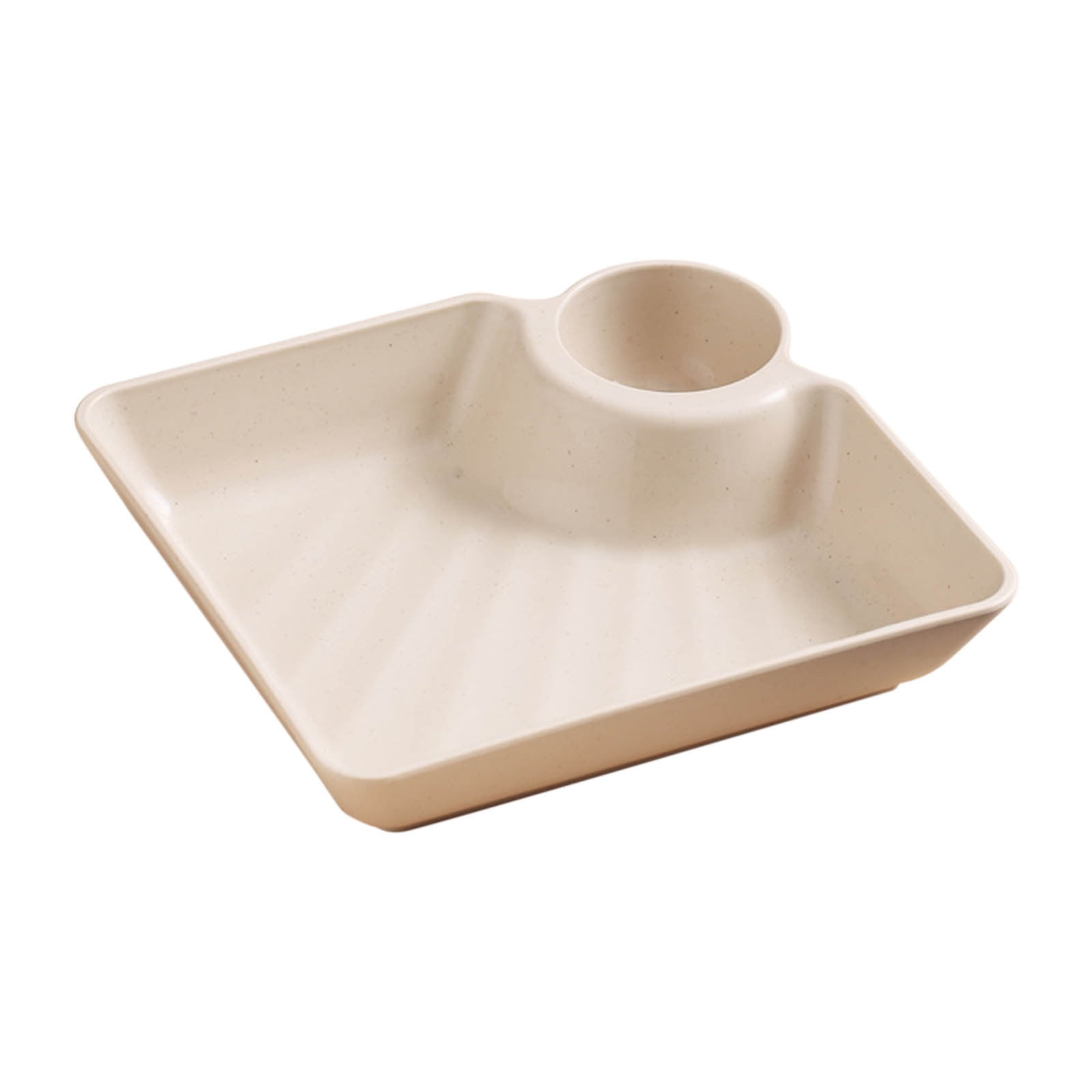 Chips and Dip Plate 1pc, Plastic Serving Platter Set Dumpling Plate ...
